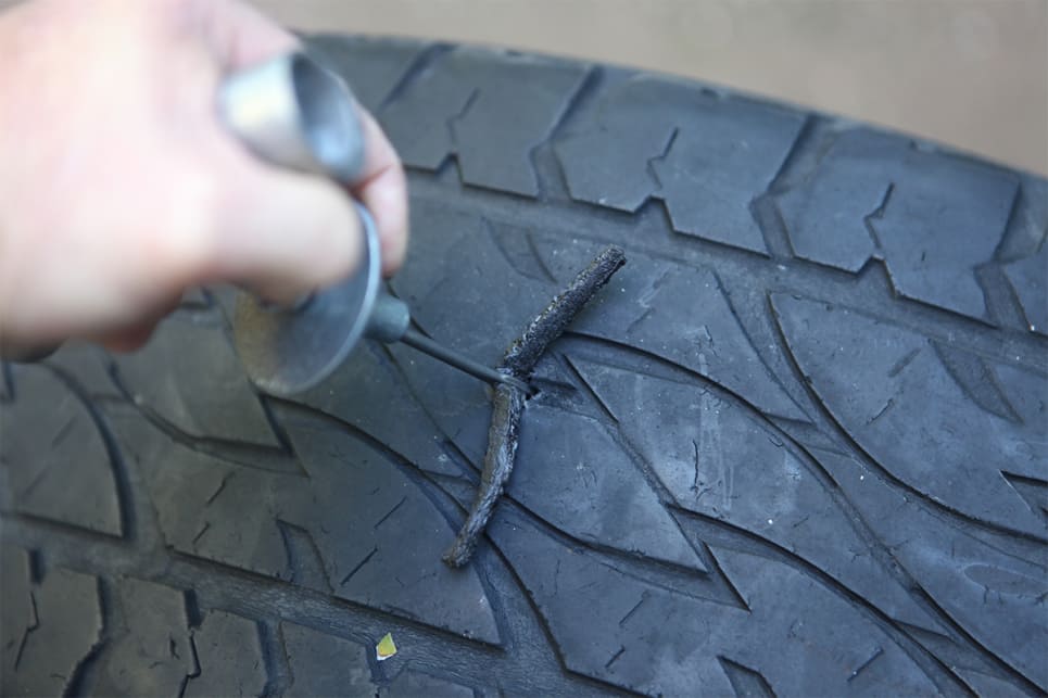 Hole in tire repair